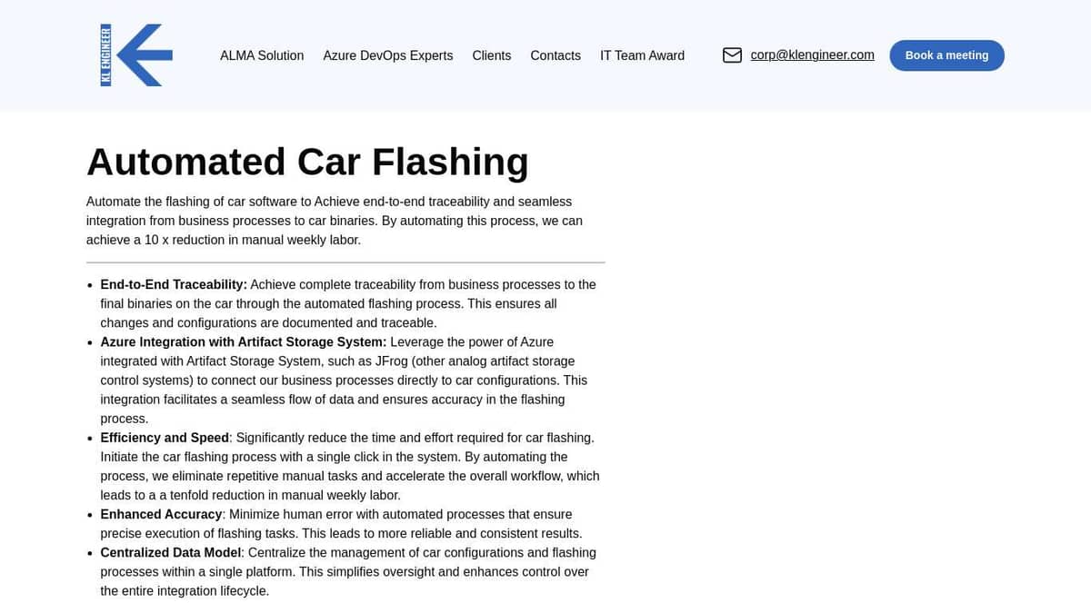 KL ENGINEER - ALM Solution - System functionality
