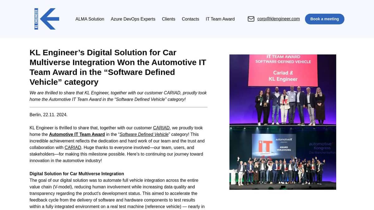 KL ENGINEER - ALM Solution - System functionality